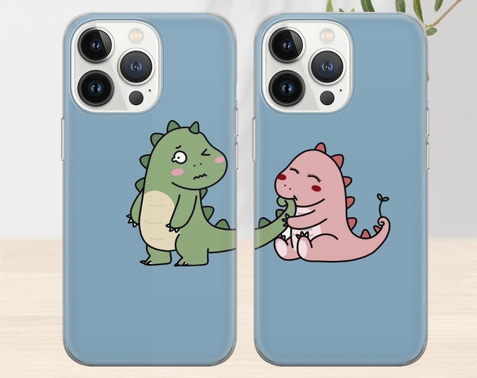 Cute Dinosaur Couple Matching Phone Case Matching Phone Cover Couple ...