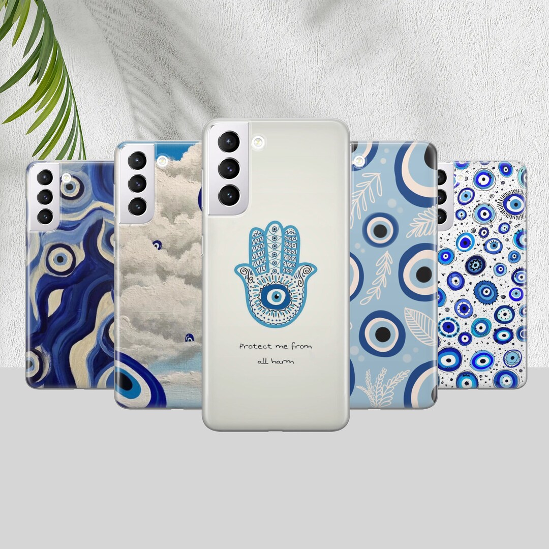 Greek Evil Eye Phone Case, Blue Evil Eyes Cover for Samsung Galaxy S23 ...