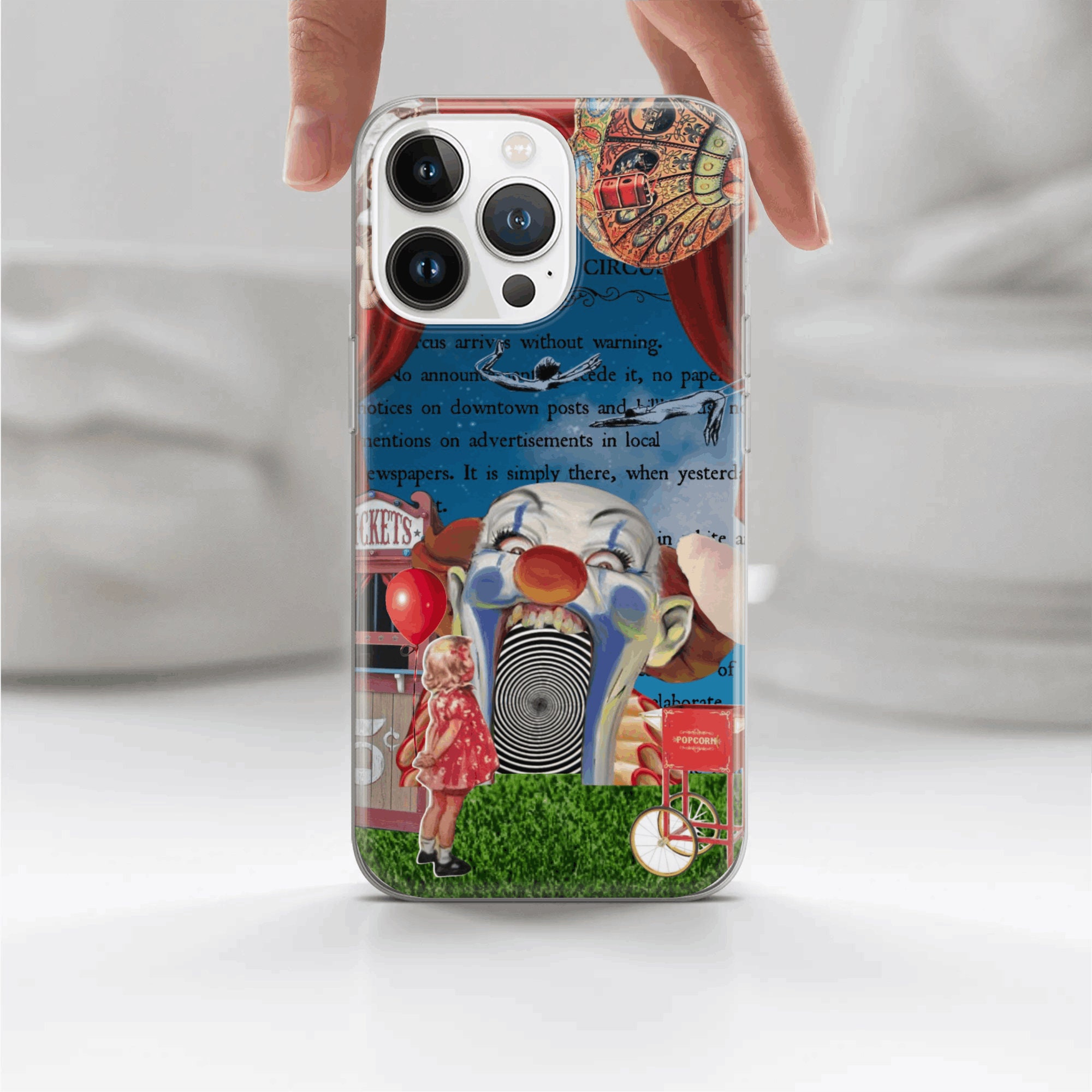Creepy Ugly Clown Phone Case Scary Clowns Cover for iPhone 15 - Etsy