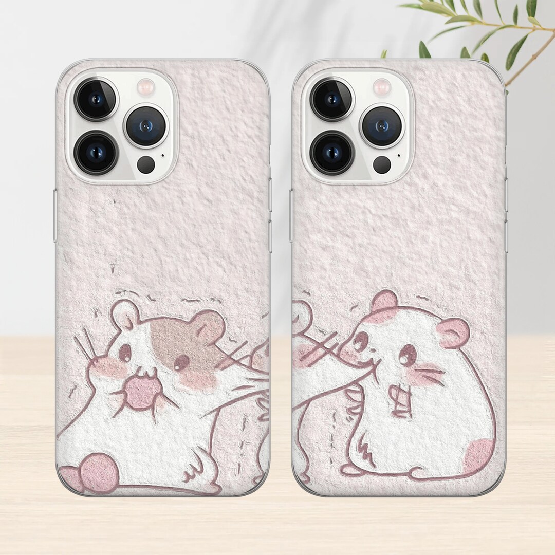 Cute Hamster Couple Phone Case, Matching Animals Phone Cover Couple ...