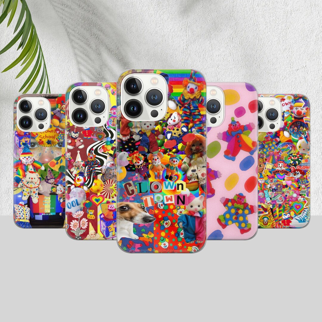 Ugly Circus Clown Phone Case Scary Clown Cover for iPhone 15 Pro Max ...