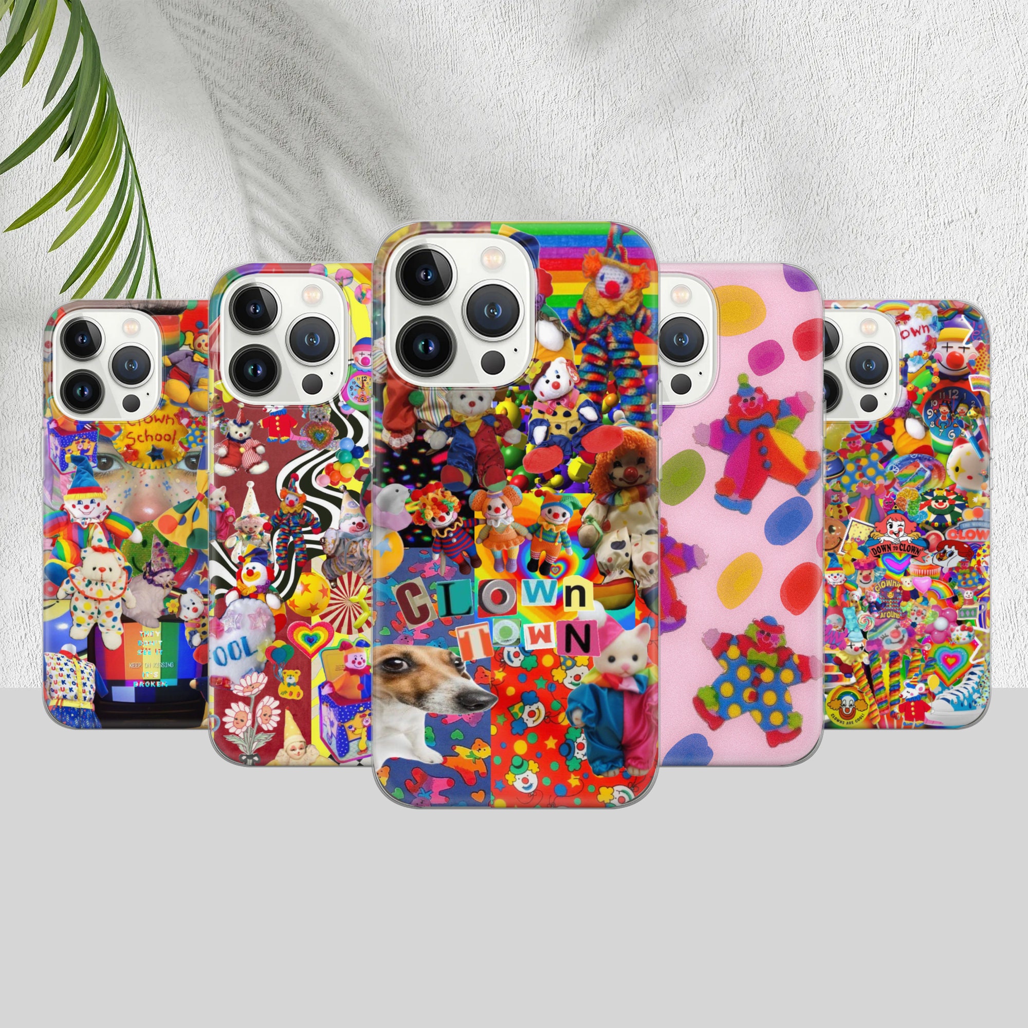 Ugly Circus Clown Phone Case Scary Clown Cover for iPhone 15 Pro Max ...