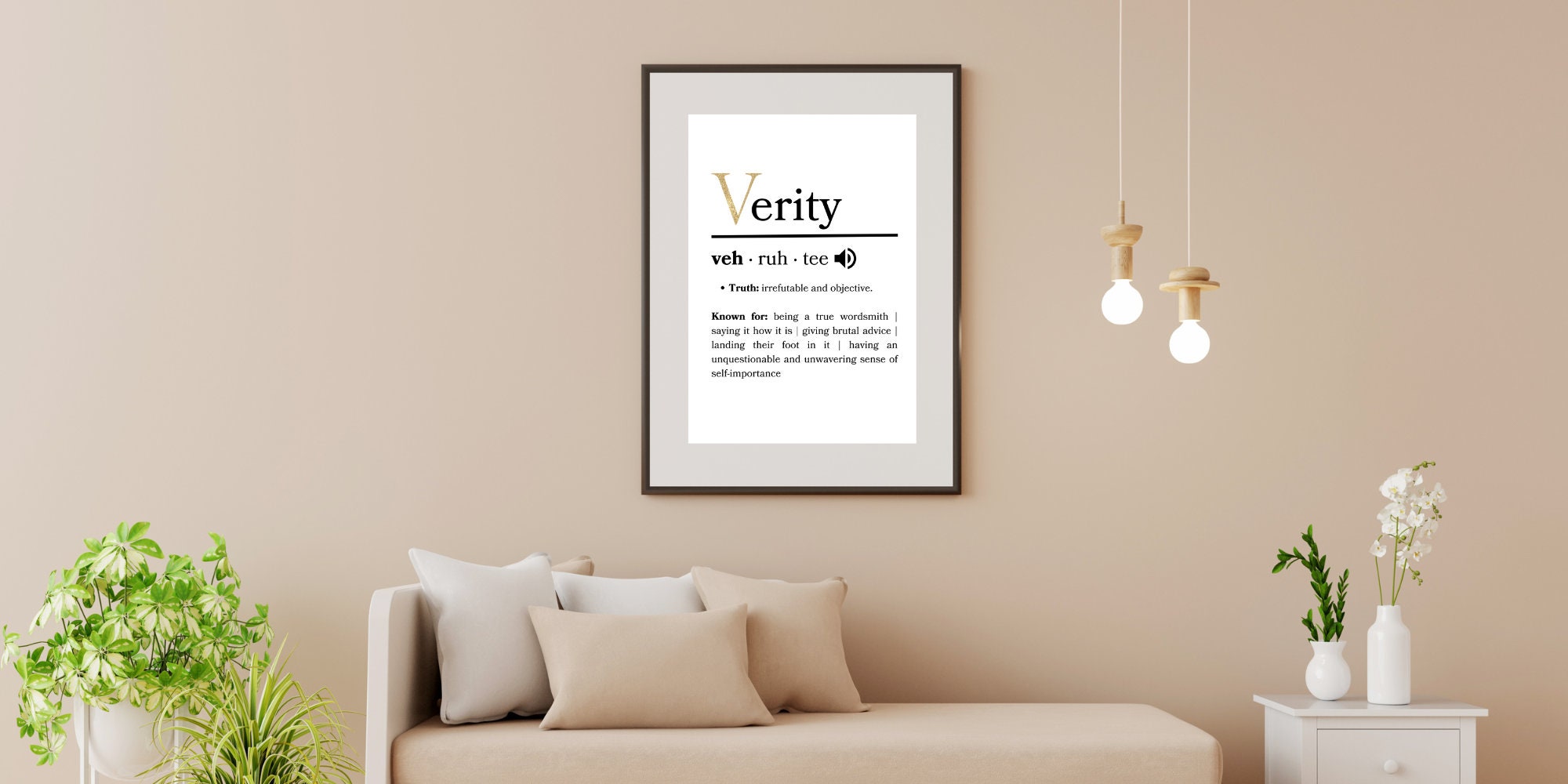 Custom Name Definition Poster Personalised Name Meaning Print ...