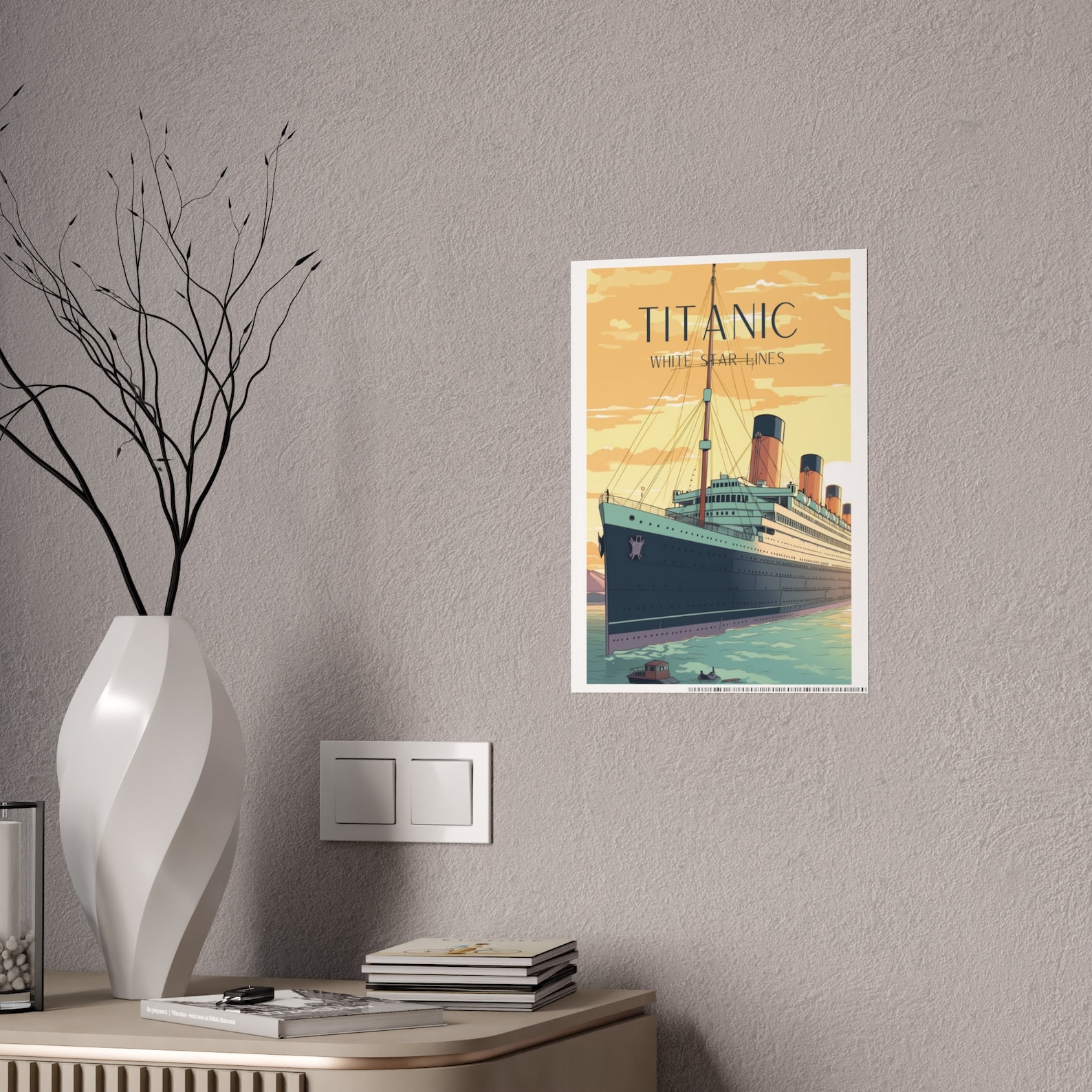 Titanic Travel Print - Titanic Poster, Ocean Liner Print, Ship Print ...