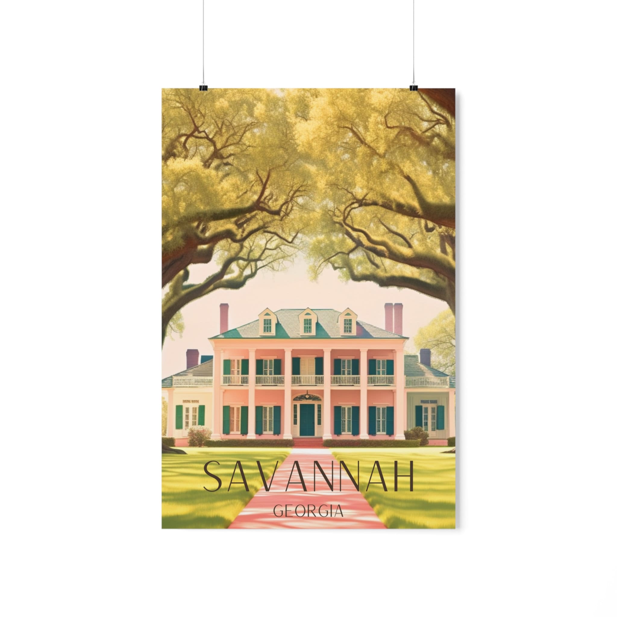 Digital Download Savannah Travel Print Georgia Poster, Southern Print ...
