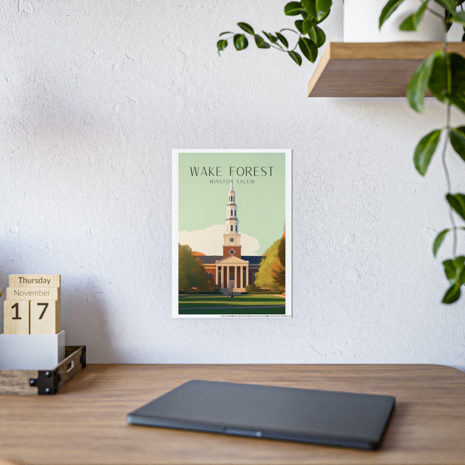 Wake Forest Poster | Wait Chapel Poster, Unique Graduation & Wedding ...