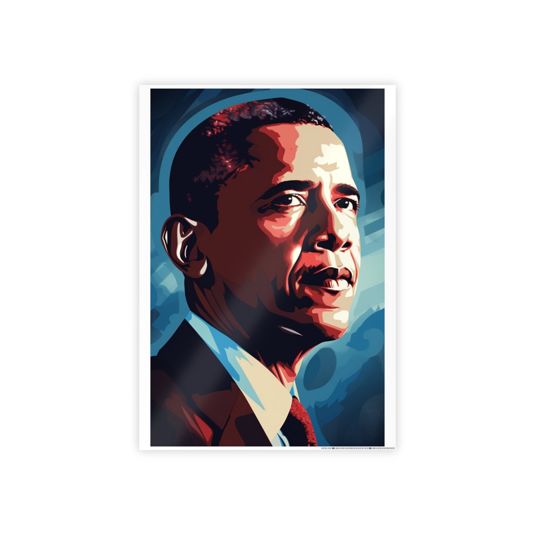 Barack Obama Poster - Obama Art, President Art, Wedding Gift, Travel ...