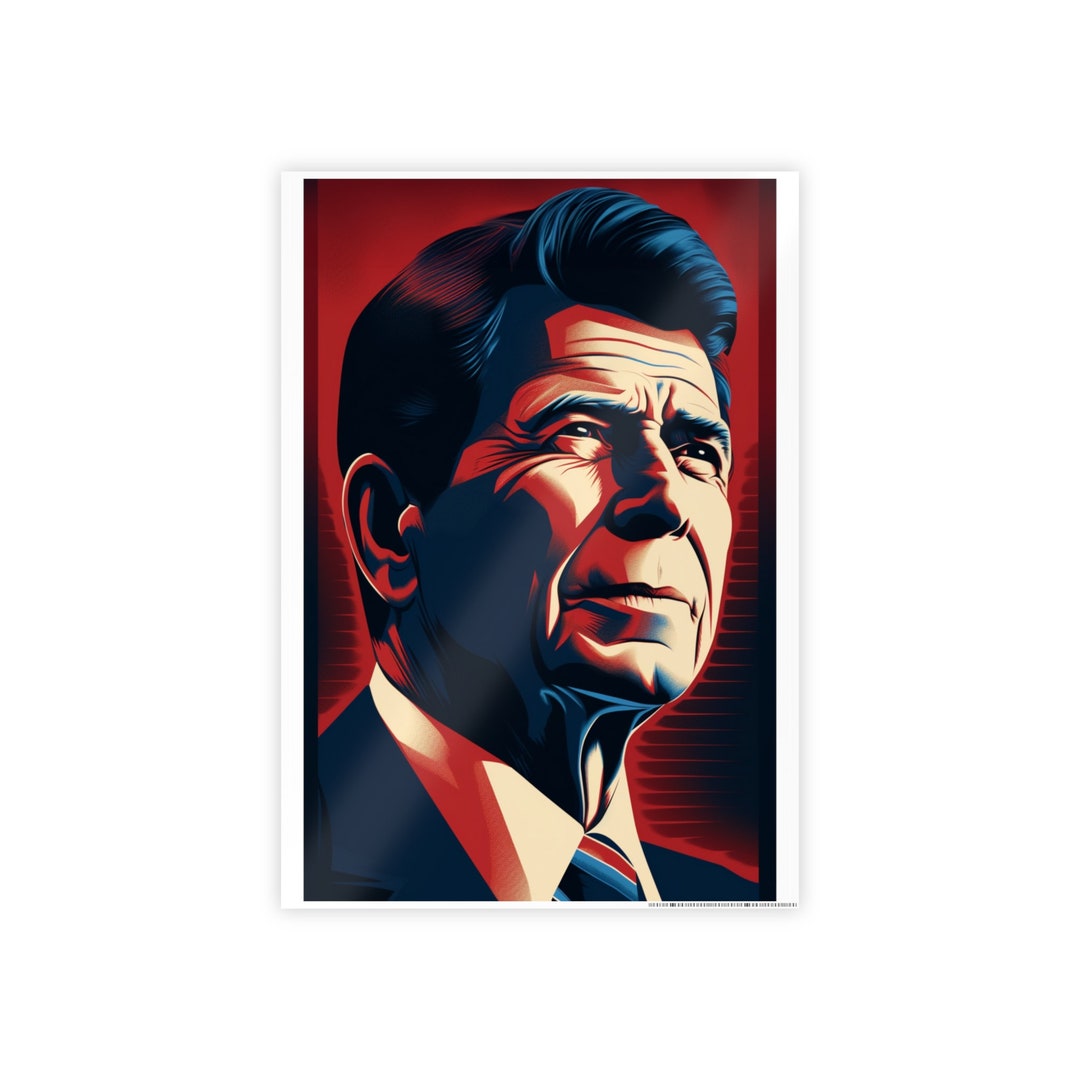 Ronald Reagan Poster, Campaign Poster, Reagan Art, Wall Art, Birthday ...