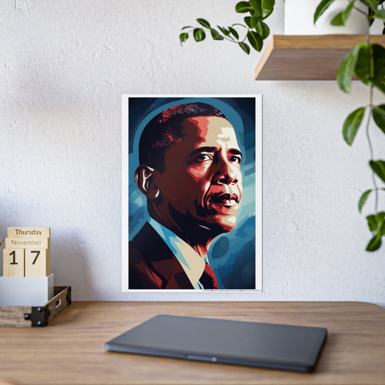 Barack Obama Poster - Obama Art, President Art, Wedding Gift, Travel ...