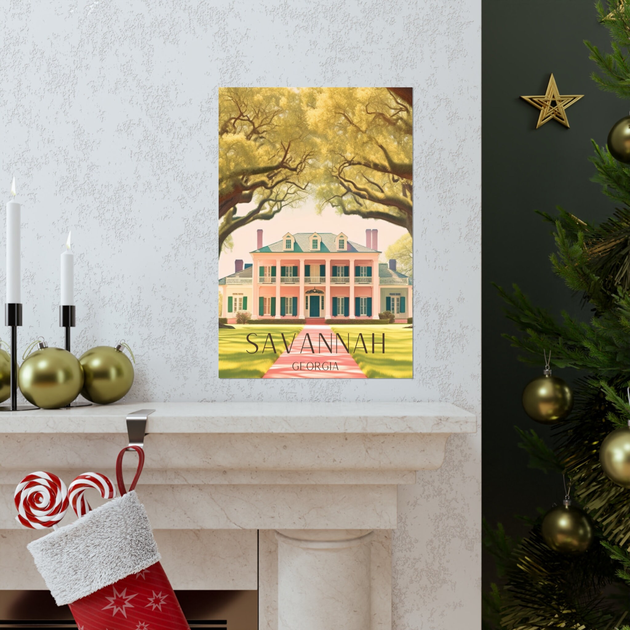 Digital Download Savannah Travel Print Georgia Poster, Southern Print ...