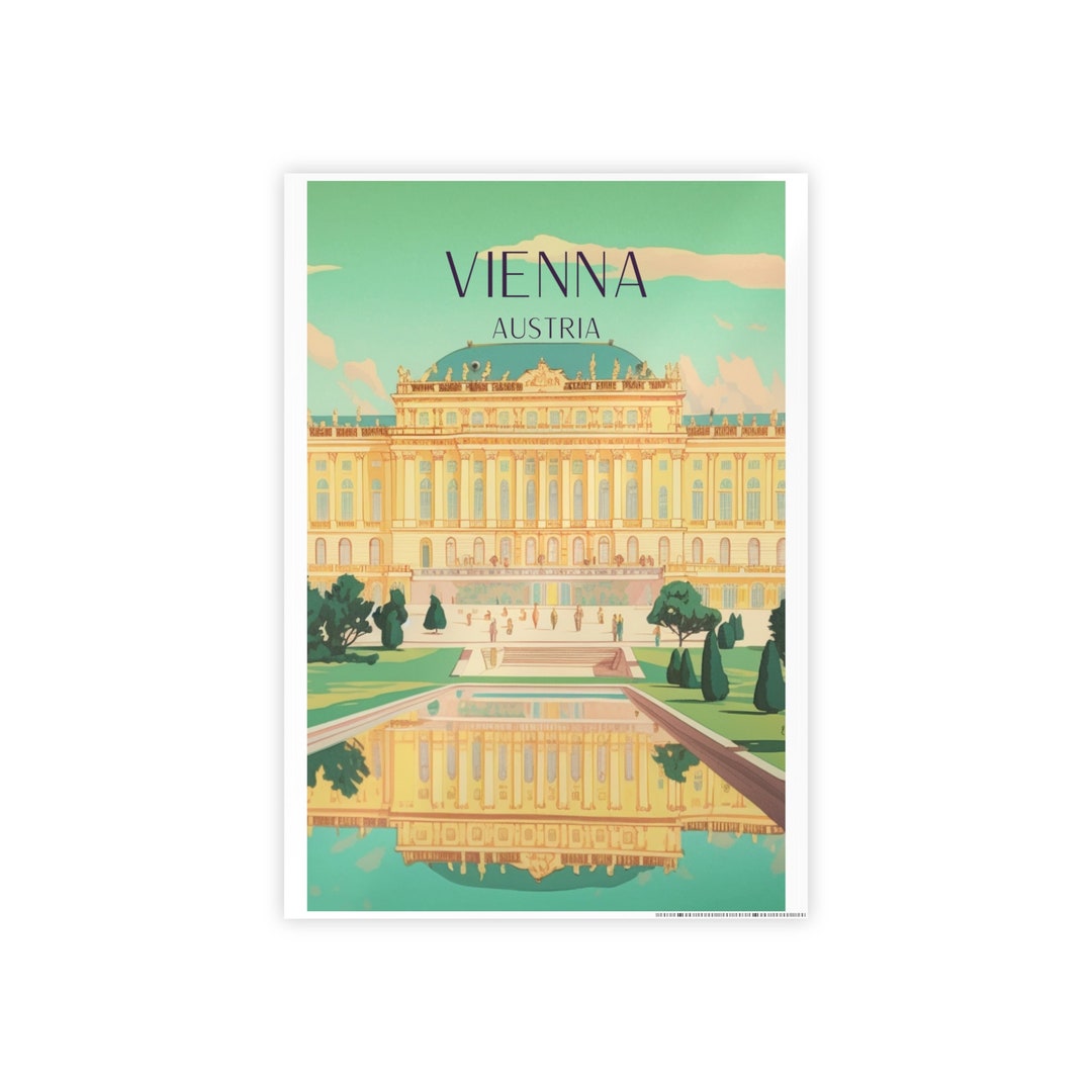 Schönbrunn Art Deco Travel Print - Vienna Poster, Austria Print, Europe ...