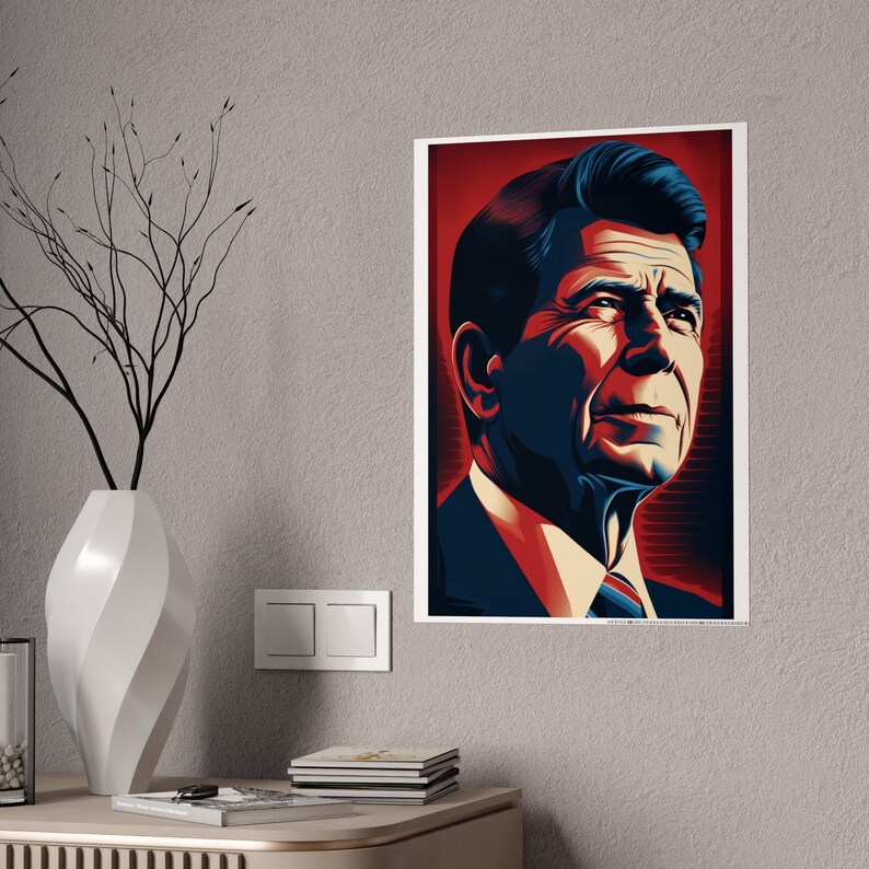 Ronald Reagan Poster, Campaign Poster, Reagan Art, Wall Art, Birthday ...
