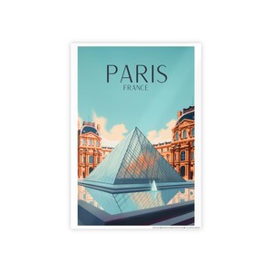 Louvre Travel Print - Louvre Poster, Paris Print, France Print, Wall ...