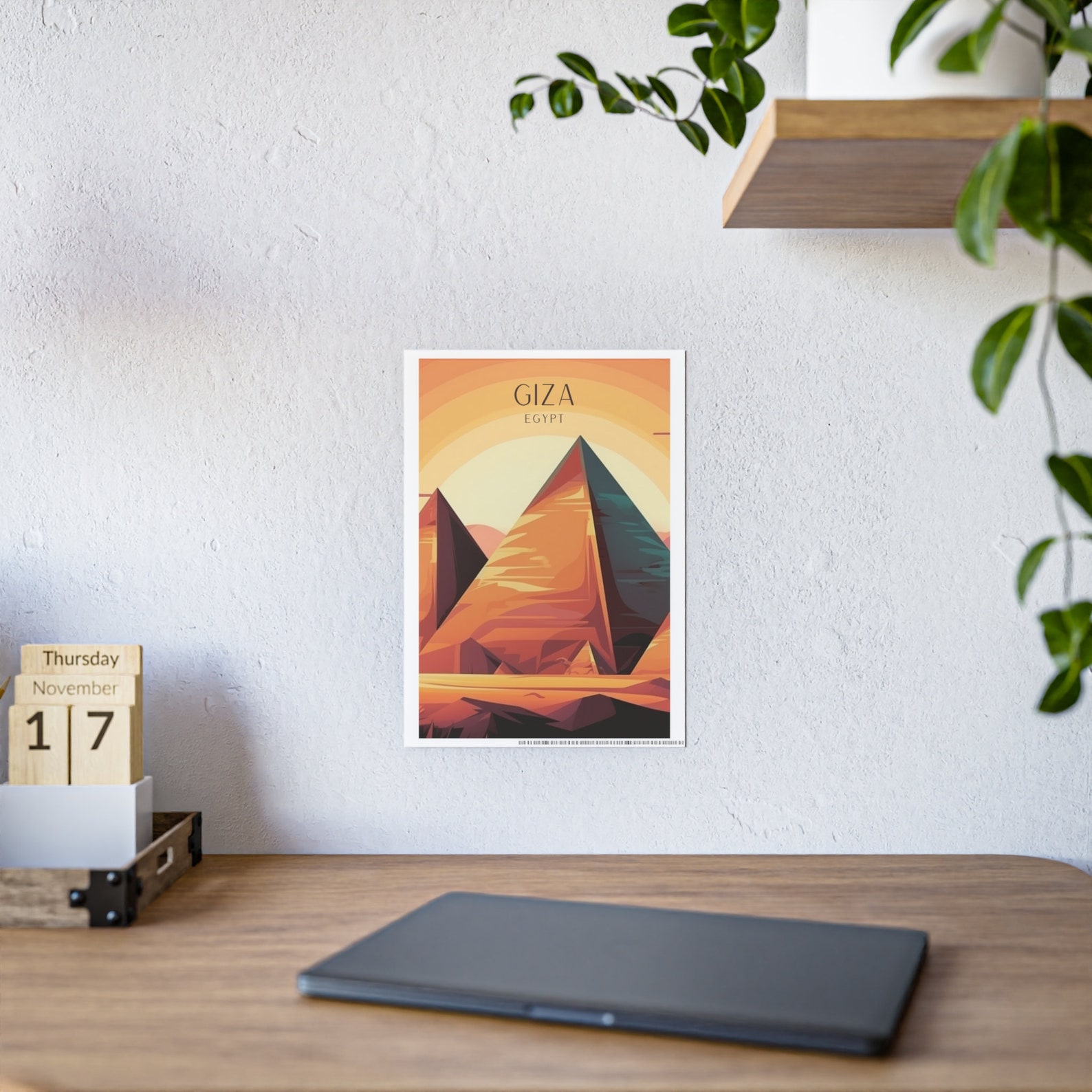 Pyramids Art Deco Travel Print - Pyramids Poster, Giza Print, Africa ...