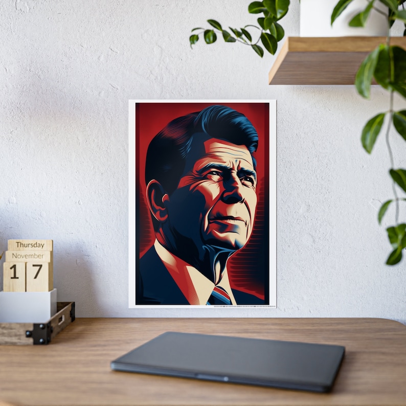 Ronald Reagan Poster, Campaign Poster, Reagan Art, Wall Art, Birthday ...