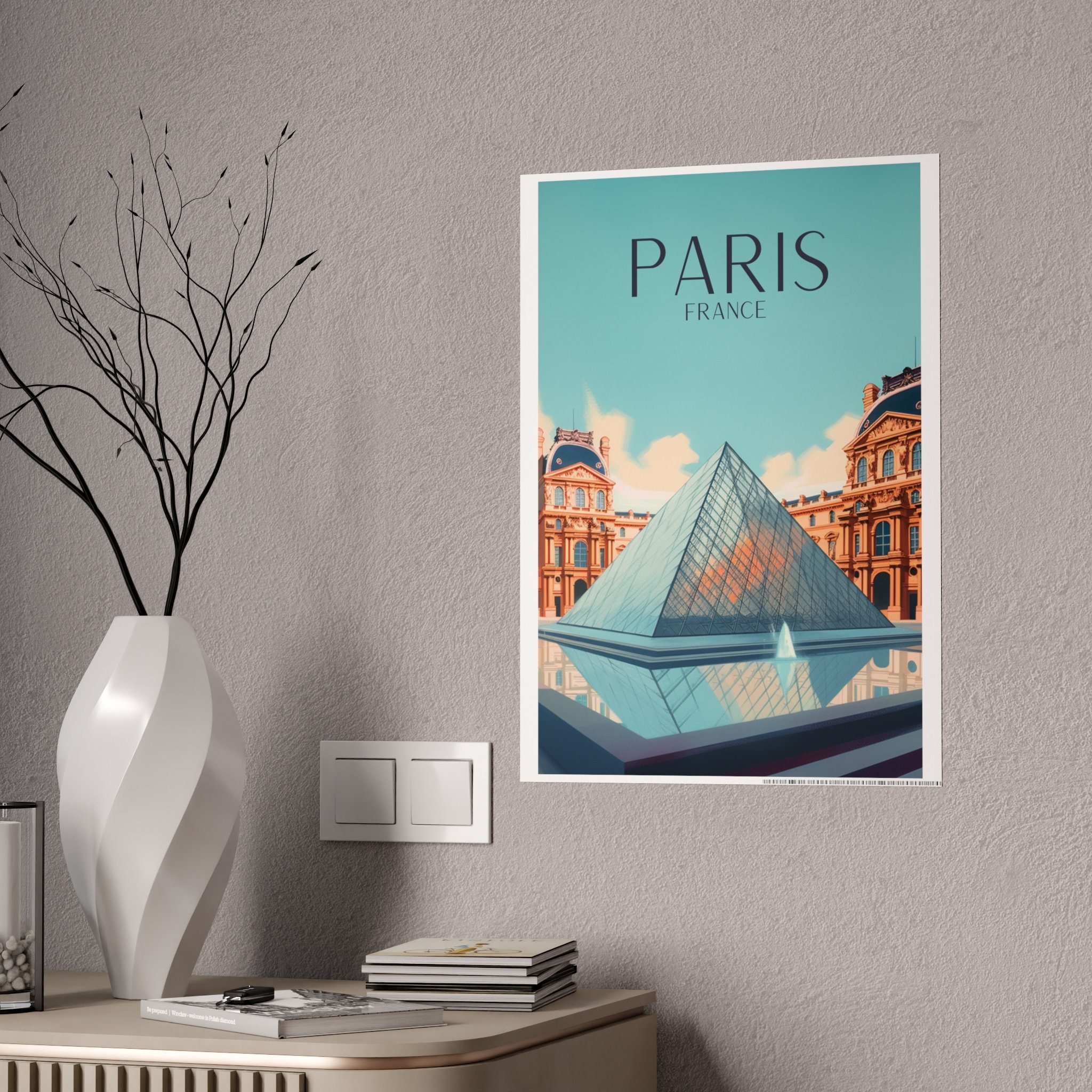 Louvre Travel Print Louvre Poster, Paris Print, France Print, Wall Art ...