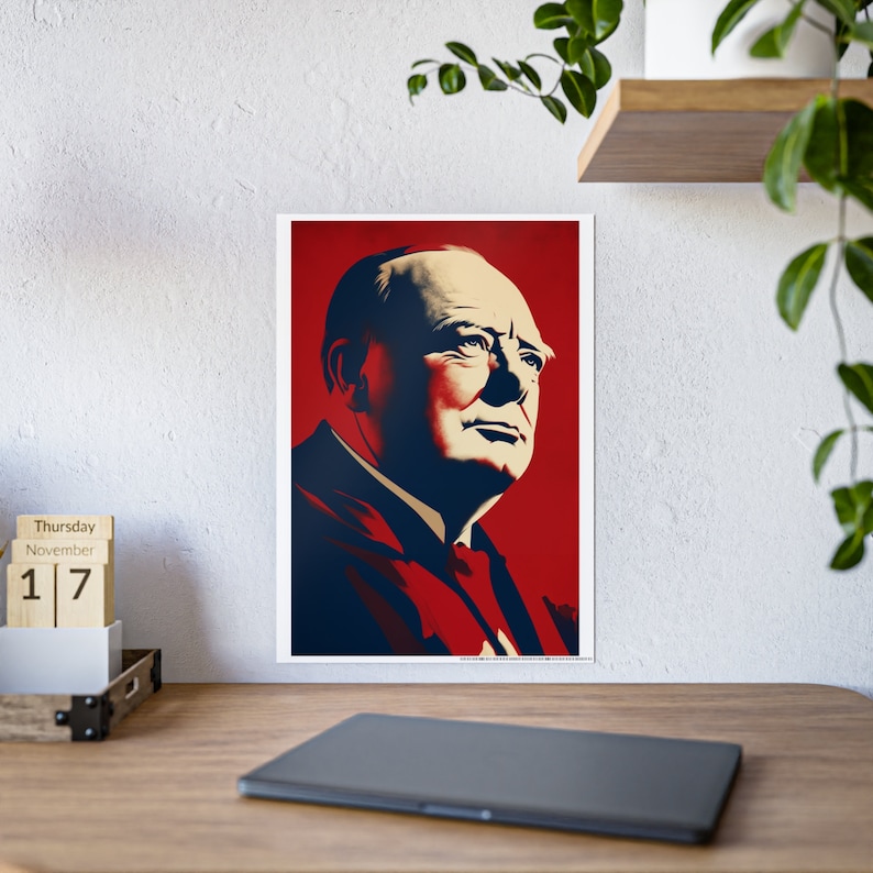 Winston Churchill Poster, Campaign Poster, Churchill Art, Wall Art ...