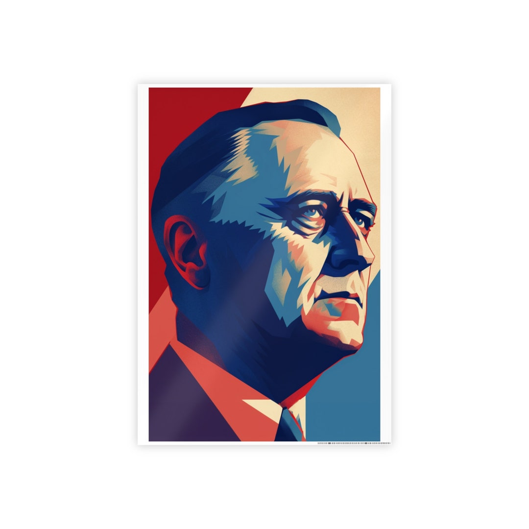 Franklin Roosevelt Poster, Campaign Poster, Roosevelt Art, Wall Art ...