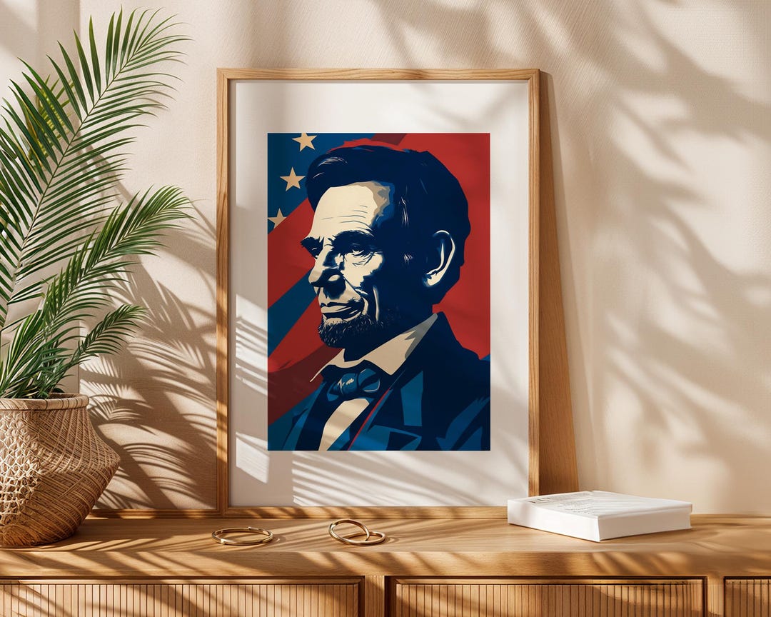 Abraham Lincoln Campaign Style Poster - Matte Finish, Wall Art ...