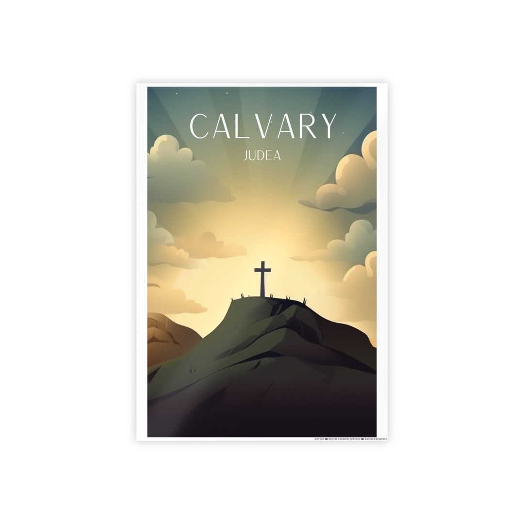 Calvary Print - Jesus Christ Poster, Christianity Print, Jerusalem ...
