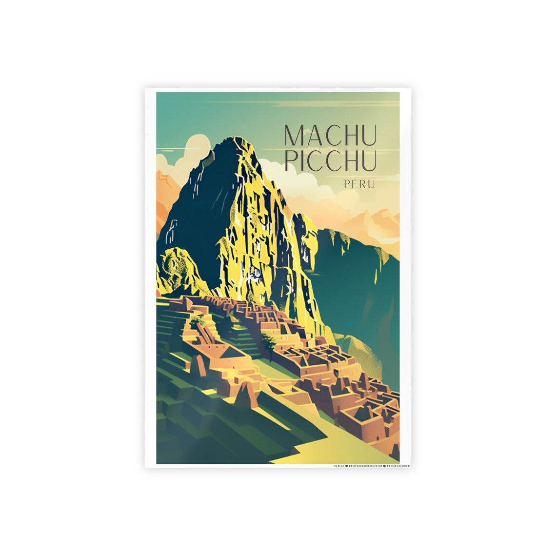 Machu Picchu Art Deco Travel Print - Machu Picchu Poster, Peru Print ...