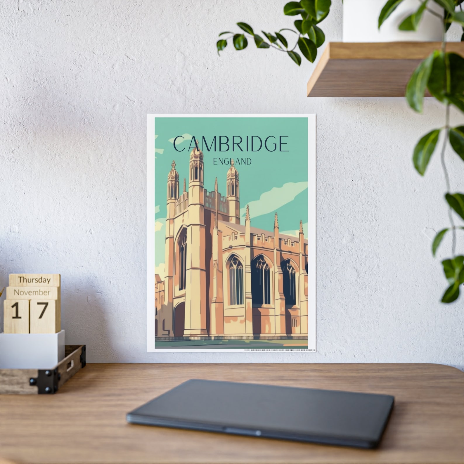 Cambridge Travel Print - Cambridge University Poster, Kings College ...