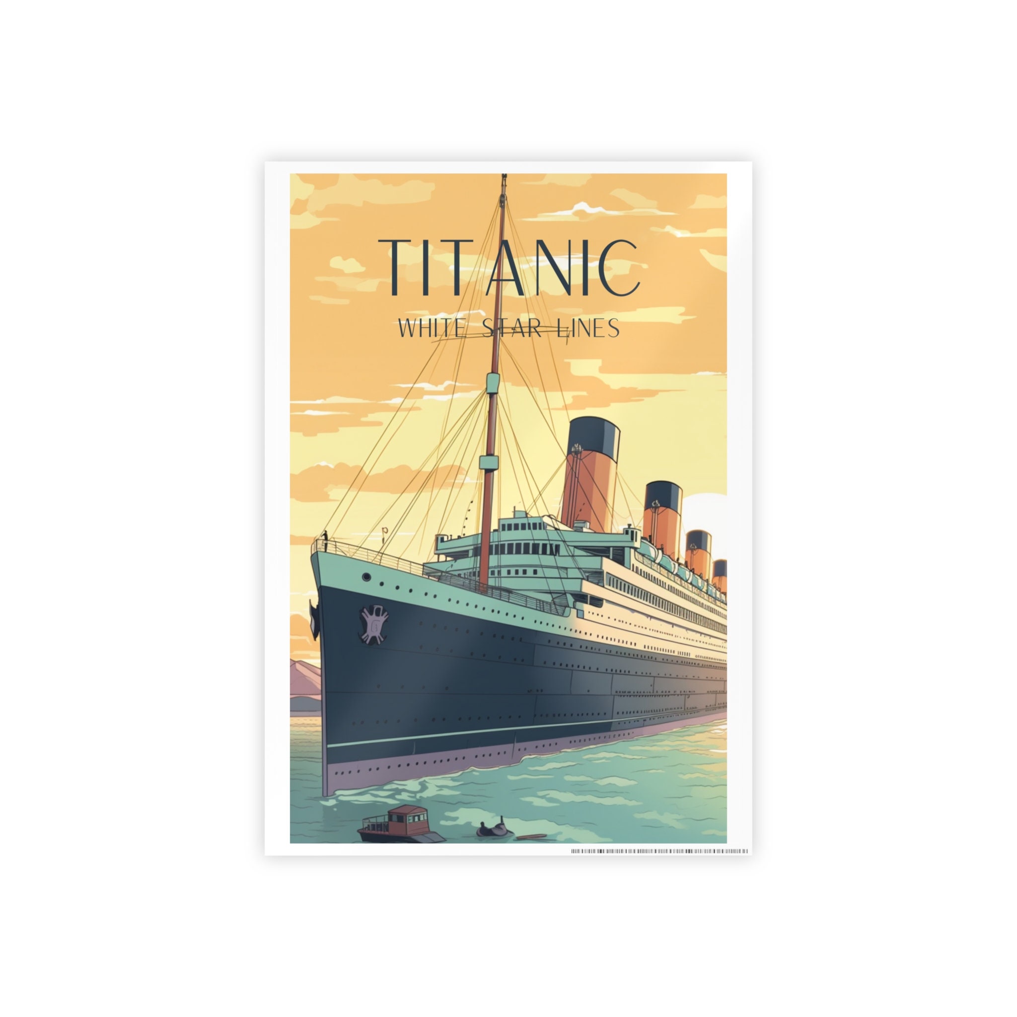 Titanic Travel Print - Titanic Poster, Ocean Liner Print, Ship Print ...