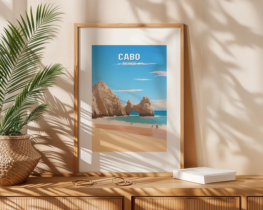 Vintage Cabo Travel Poster, Retro Wall Art, Matte Prints, Mexican ...