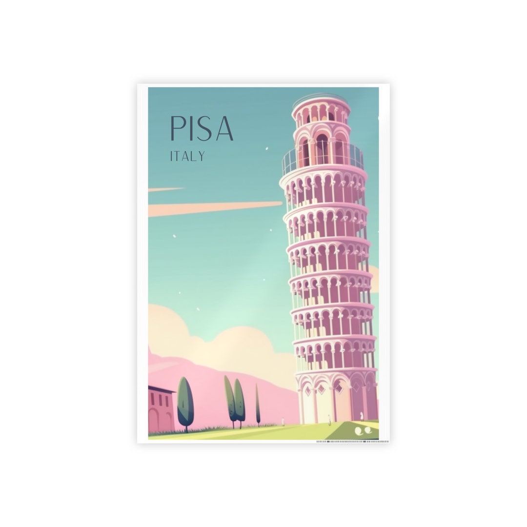 Leaning Tower of Pisa Print Italy Poster Pisa Print Europe - Etsy