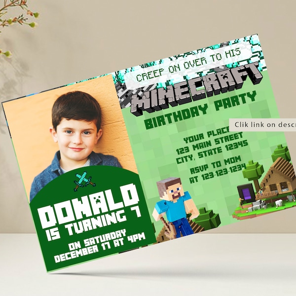 Mine Theme Birthday Invitation - Etsy