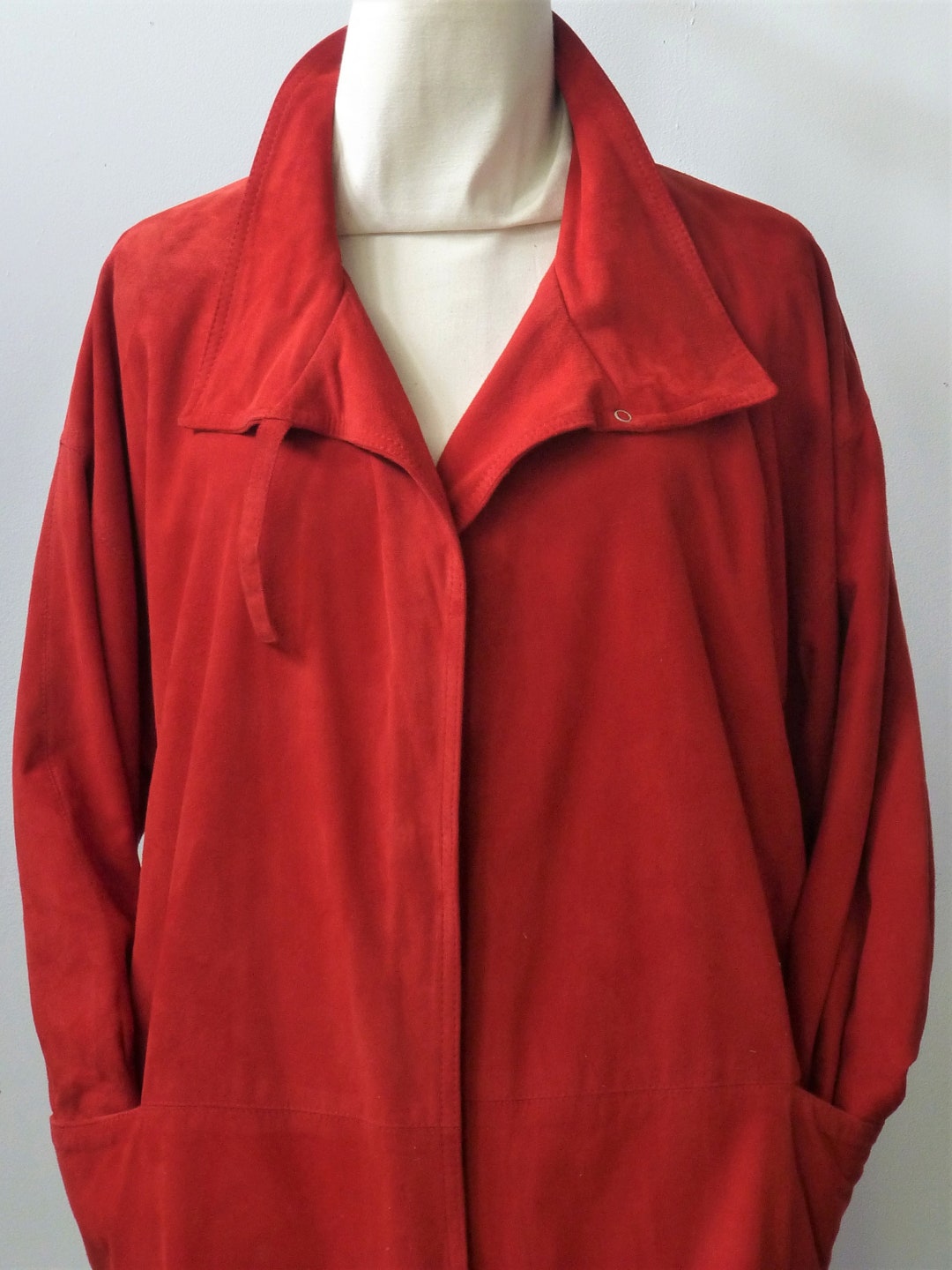 Vintage 1980's Polly Edwards Fine Quality Goat Suede Ensemble Red ...