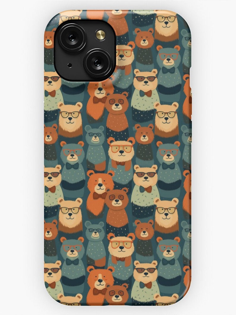 Papa Bear Digital Bear Pattern Papa Bear Seamless Digital Print ...