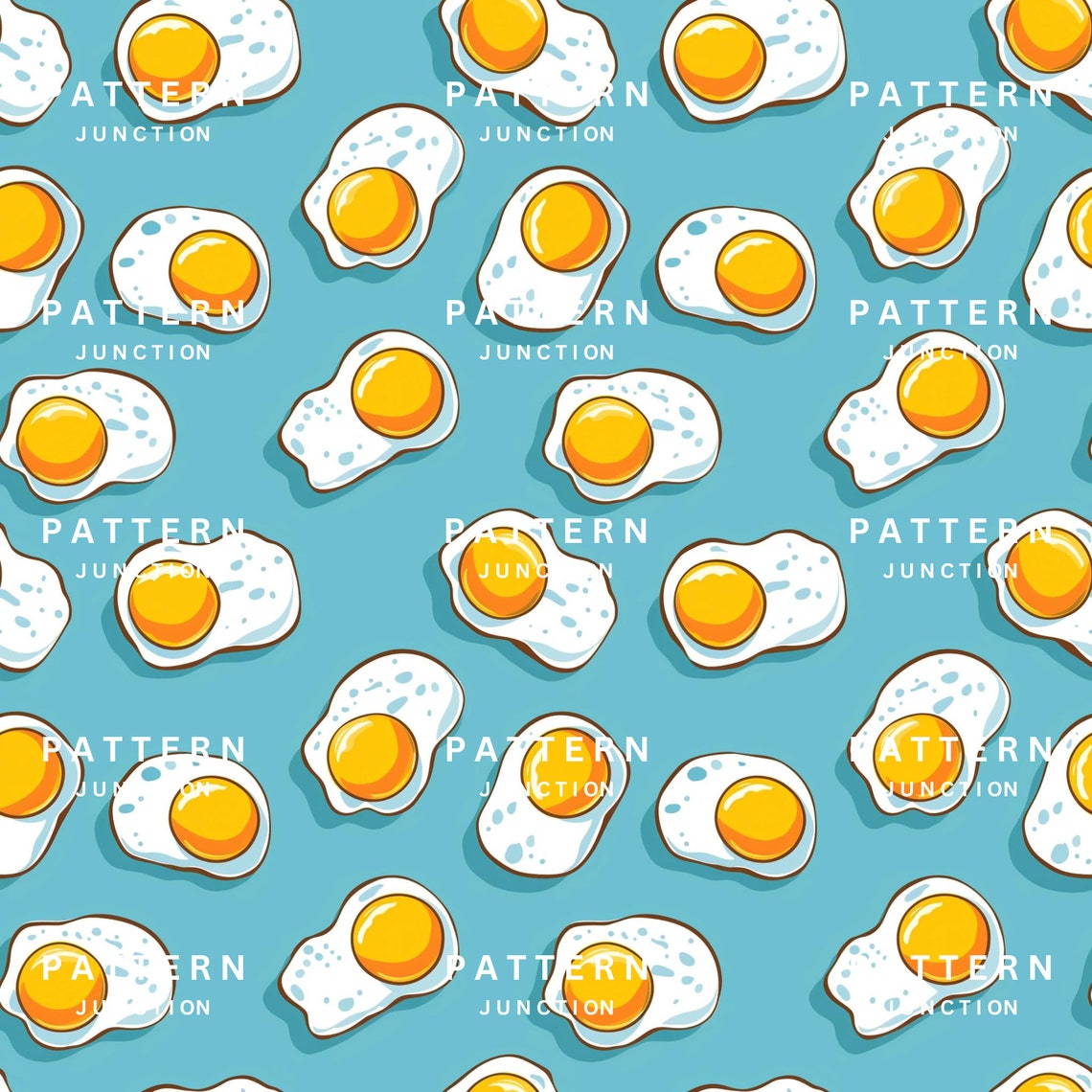 Eggcellent Patterns: Digital Sunnyside up Egg Design - Printable Egg Paper for Creative ...