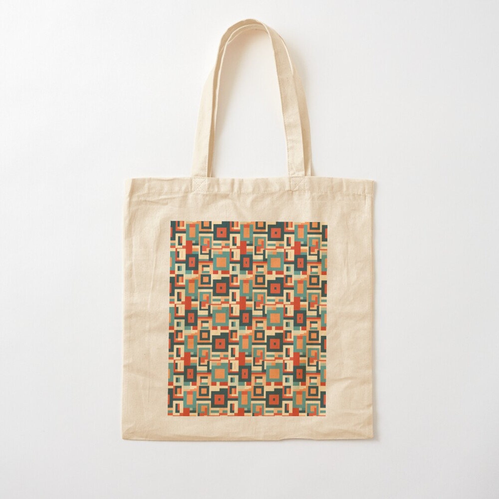 Digital Square Pattern Seamless Symmetrical Blocky Box Print ...
