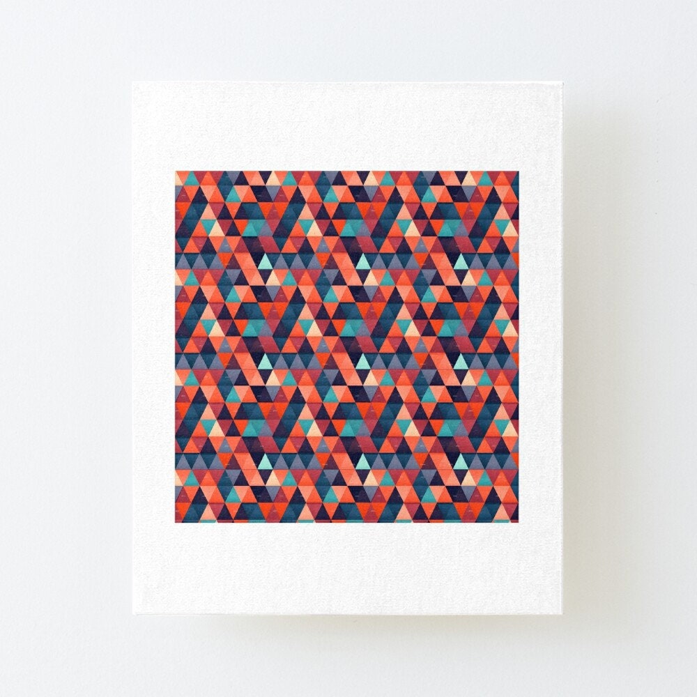 Colourful Repeating Triangle Pattern Seamless Angular Paper Print ...