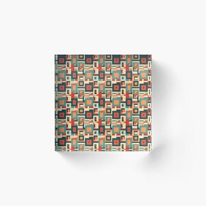 Digital Square Pattern Seamless Symmetrical Blocky Box Print ...