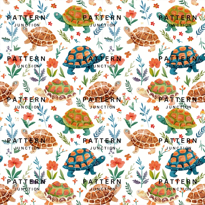 Tortoise Digital Pattern - Nature-inspired Decor, Wildlife Crafts ...