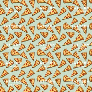 Pizza Theme Printable Pizza Design Pizza Slices Digital Pattern Digital ...
