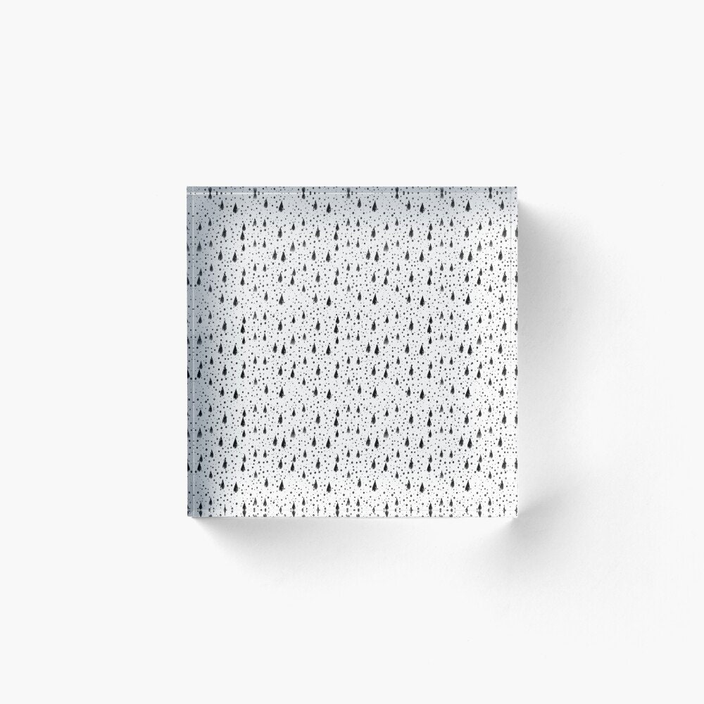 Seamless Black and White Rain Drop Pattern Digital Paper Print Digital ...