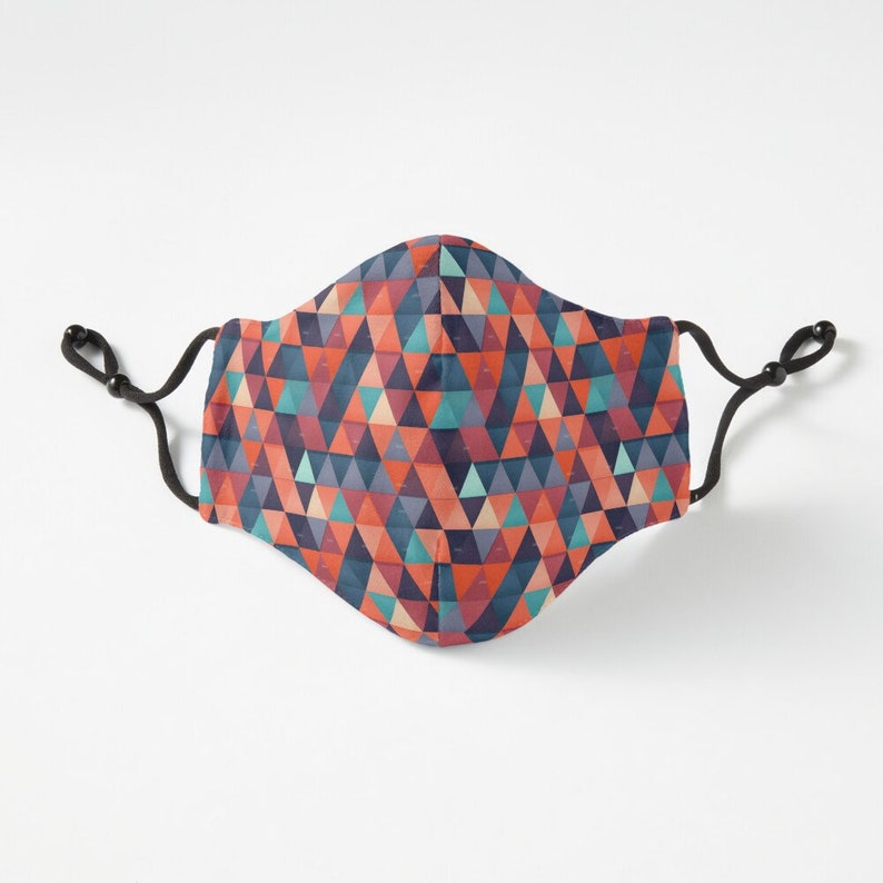Colourful Repeating Triangle Pattern Seamless Angular Paper Print ...