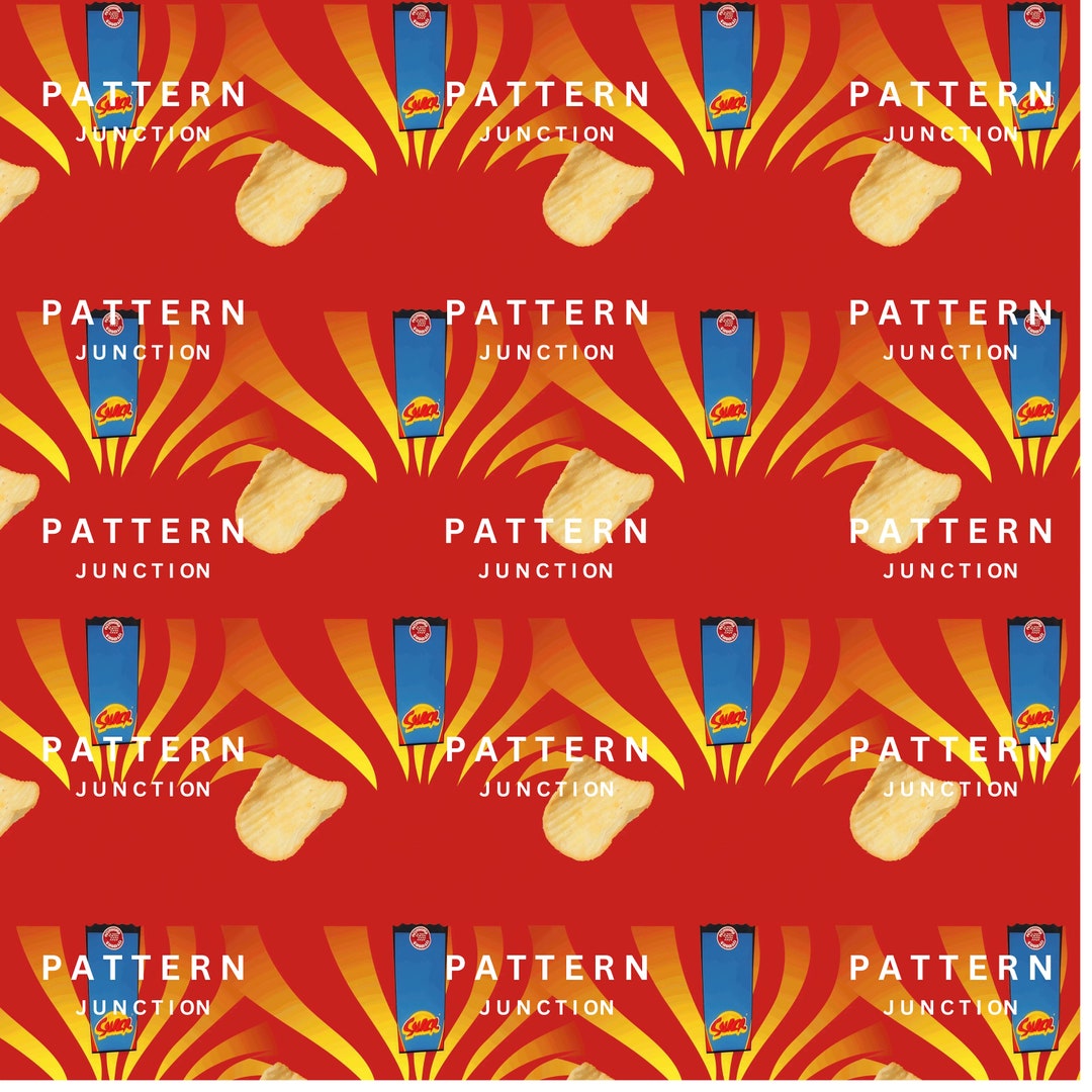 Potato Chips Digital Pattern Printable Chips Design, Foodie Paper for ...