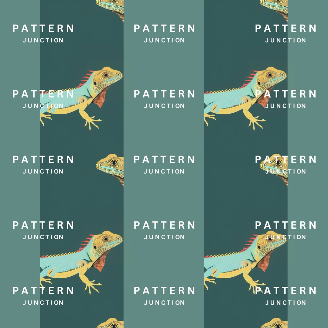 Digital Lizard Pattern for Exotic Decor, Nature Crafts - Instant ...