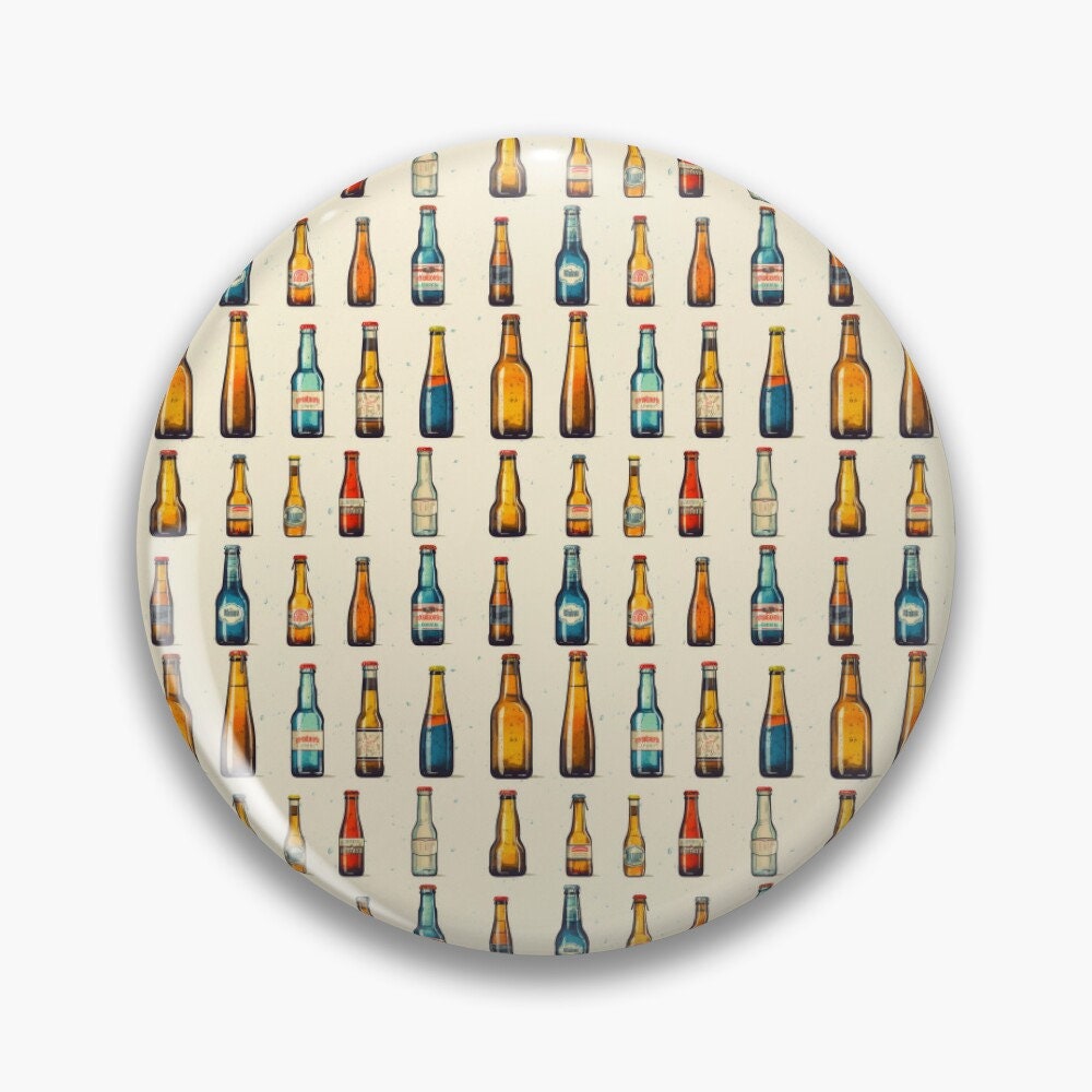 Refreshing Beer Bottles Digital Print Bubbly Beer Bottles Digital Paper ...