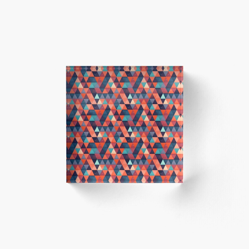 Colourful Repeating Triangle Pattern Seamless Angular Paper Print Colourful Repeating Triangle ...