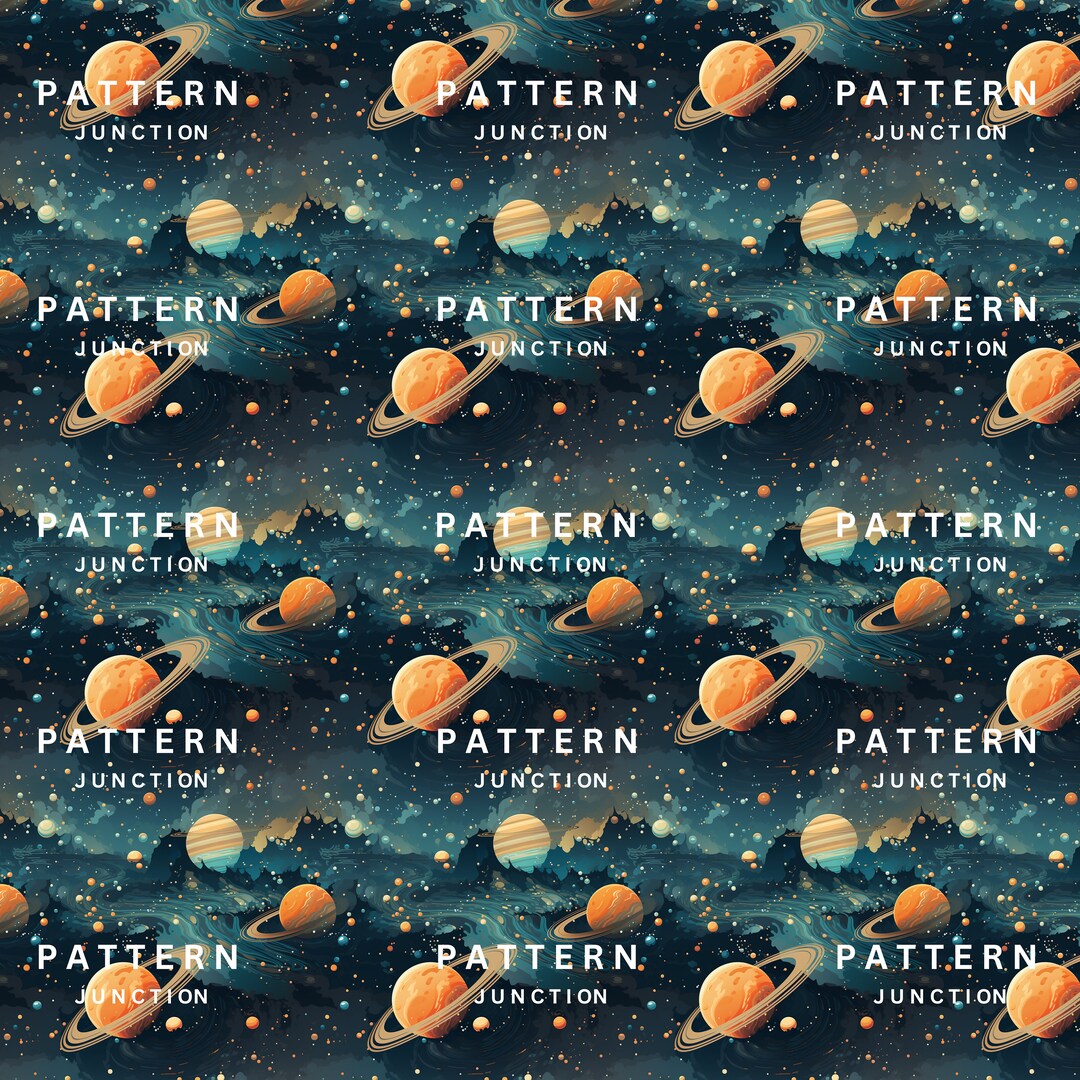 Solar System Ringed Planet Saturn Digital Print Celestial - Etsy