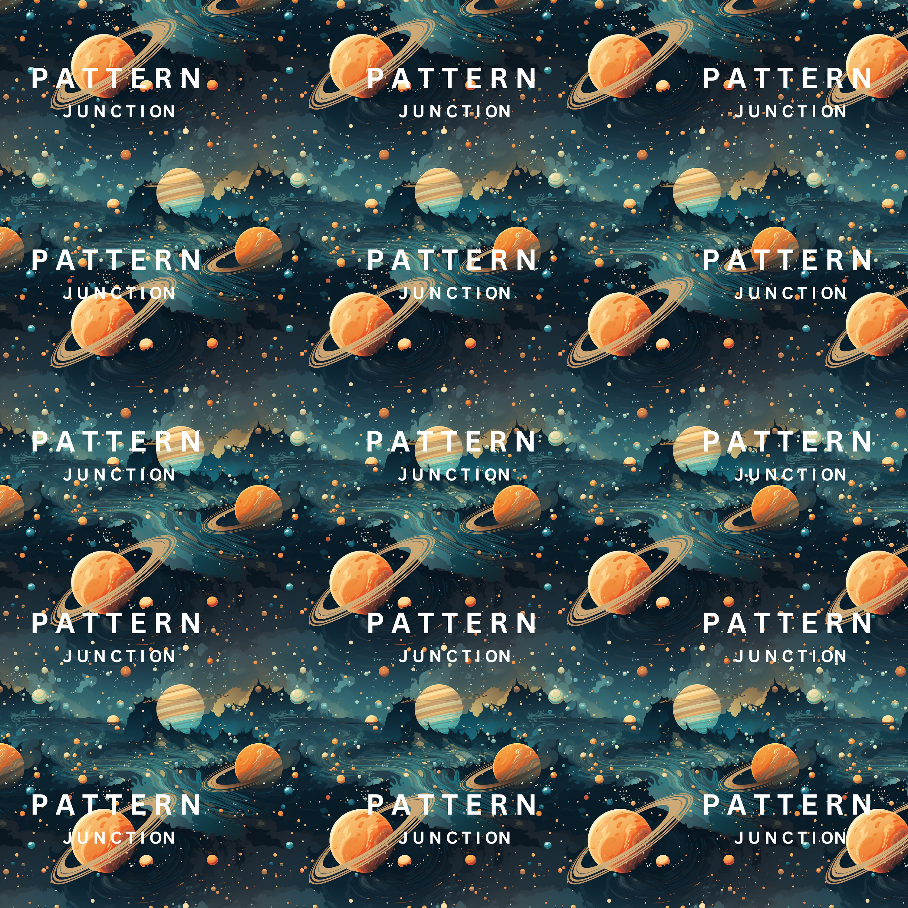 Solar System Ringed Planet Saturn Digital Print Celestial - Etsy