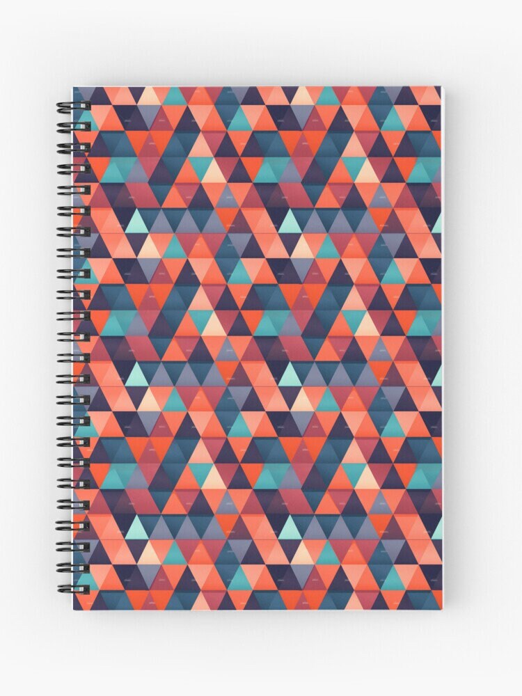 Colourful Repeating Triangle Pattern Seamless Angular Paper Print ...