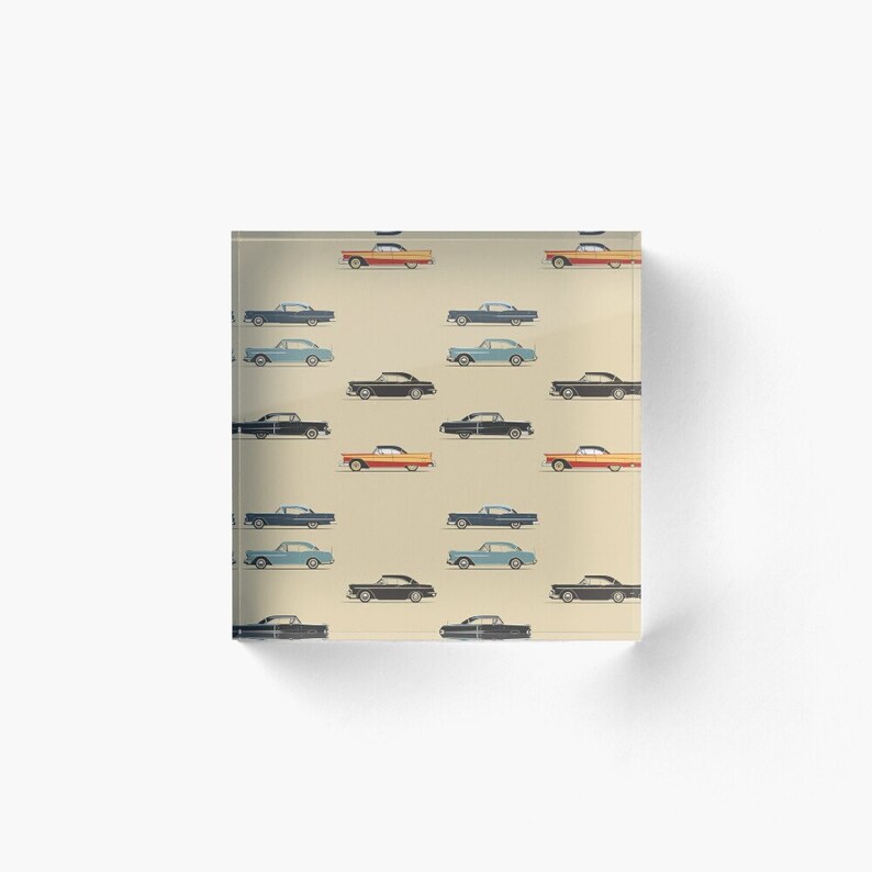 Vintage Car Digital Pattern With Classic Sedans & Convertibles Perfect ...