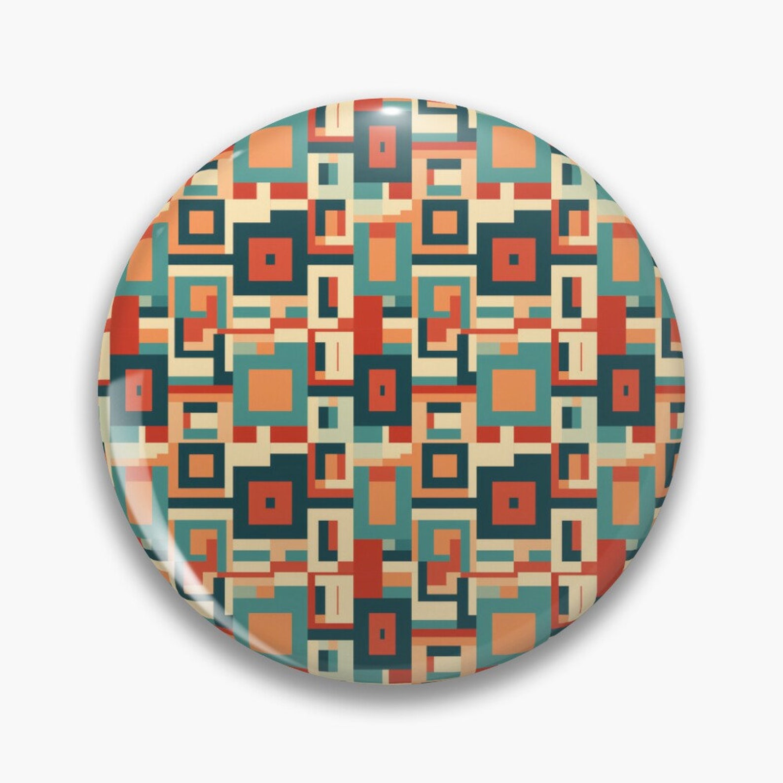 Digital Square Pattern Seamless Symmetrical Blocky Box Print ...