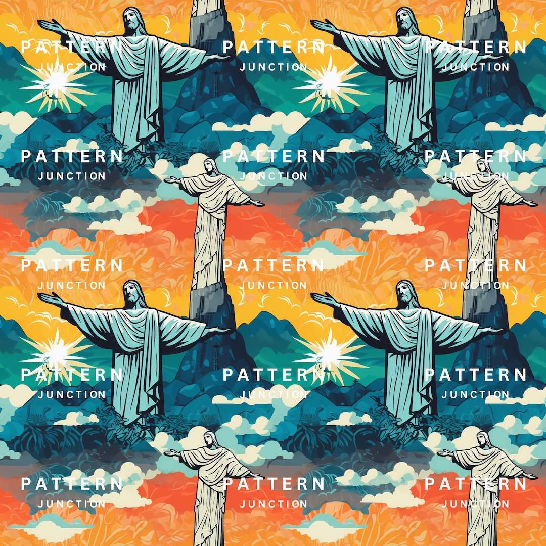 Timeless Christ the Redeemer Statue Digital Print Sacred Cristo ...